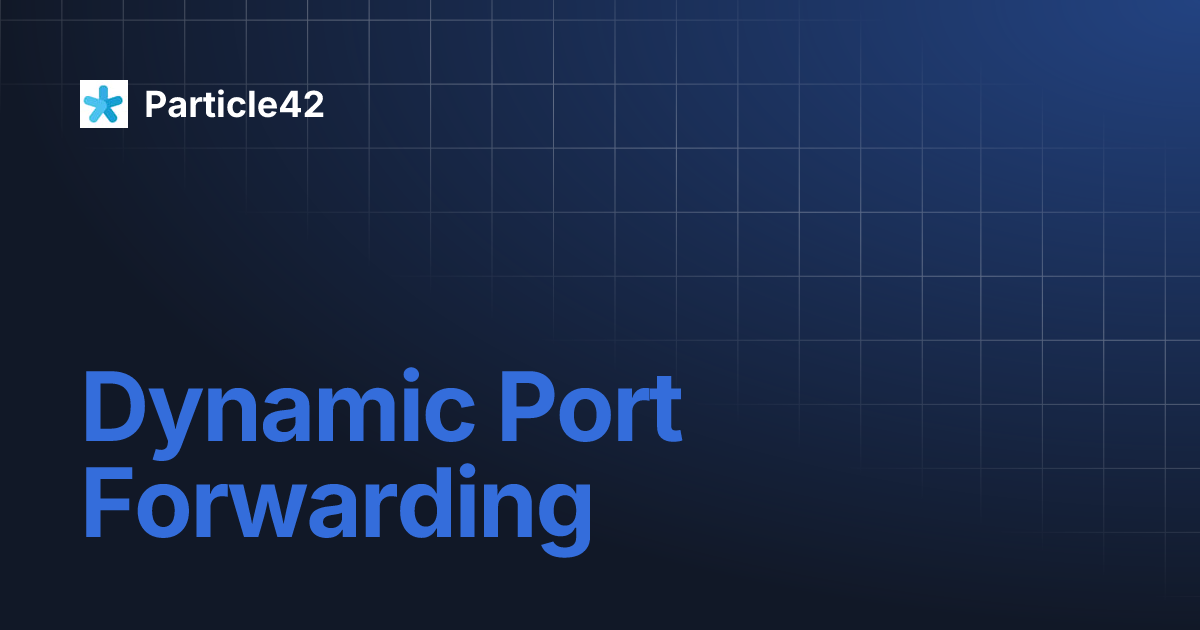 Dynamic Port Forwarding | Particle42
