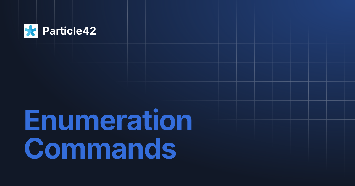 Enumeration Commands Particle42 1780